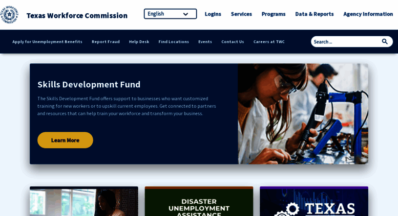 Access texasworkforce.org. Texas Workforce Commission | Welcome, we're ...