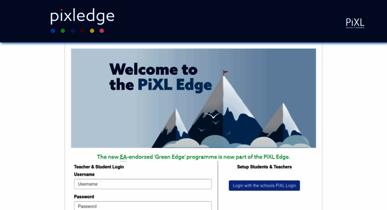 Access theedge.pixl.org.uk. Login