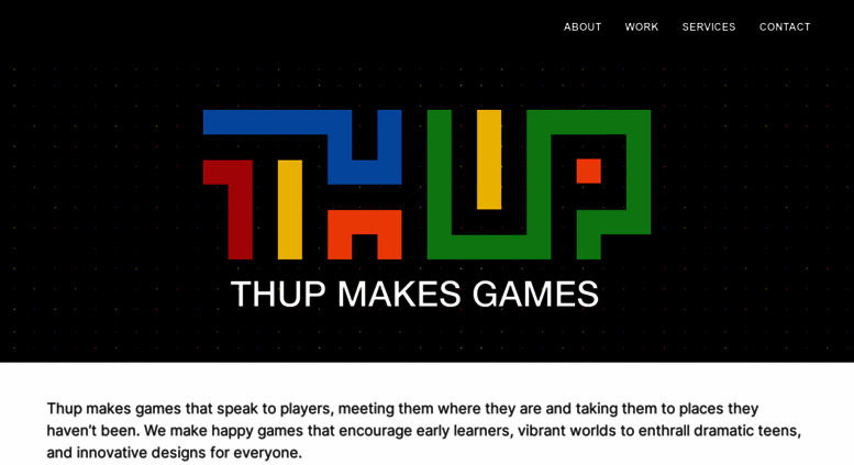 Access thup.com. Thup Games – Thup Makes Games