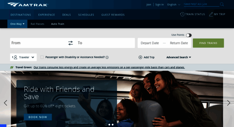 Access tickets.amtrak.com. Amtrak Tickets, Schedules and Train Routes