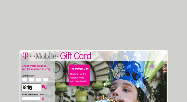 Access tmobilegiftcard.mycardplace.com. My Card Place