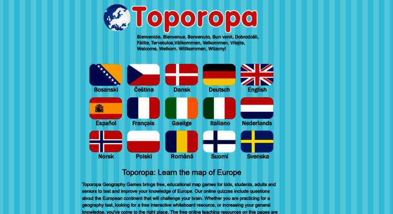 Access toporopa.eu. Toporopa