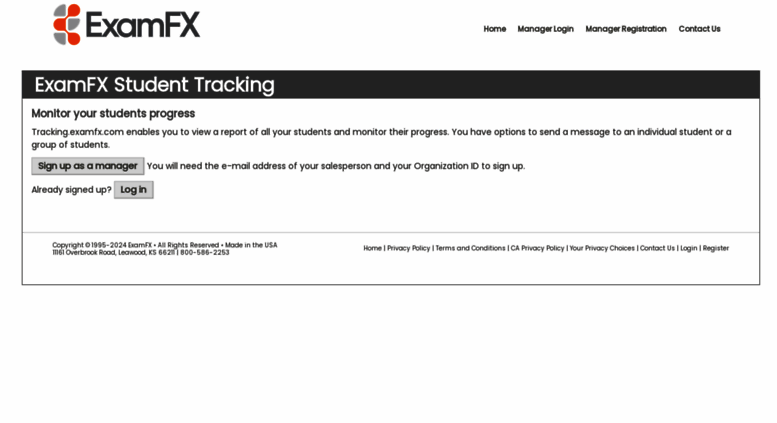 Access tracking.examfx.com. ExamFX Online Training and Assessment ...