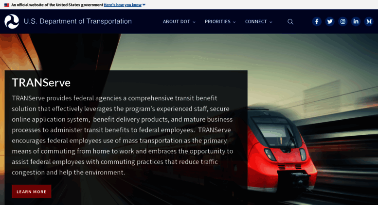 Access transerve.dot.gov. TRANServe | US Department of Transportation
