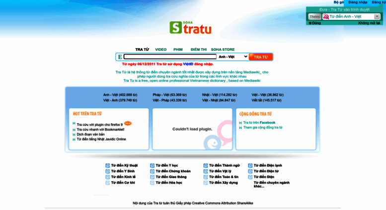 Access tratu.soha.vn. Tra từ: Hệ thống từ điển chuyên ngành mở - Free ...
