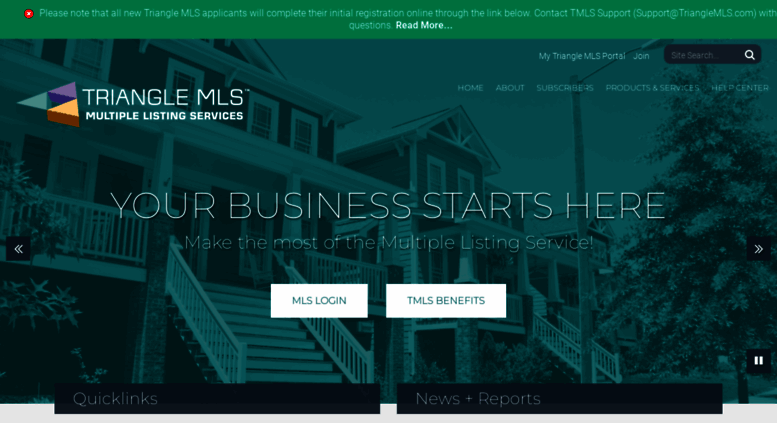Access trianglemls.com. Triangle MLS
