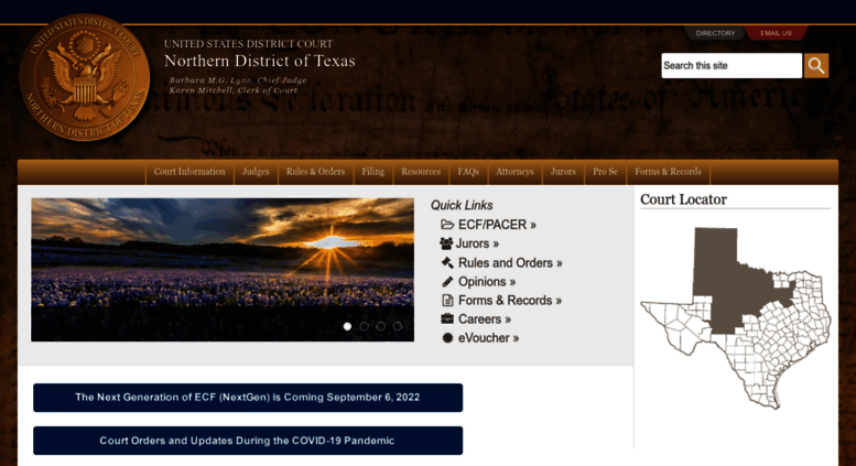 Access txnd.uscourts.gov. Northern District of Texas | United States ...