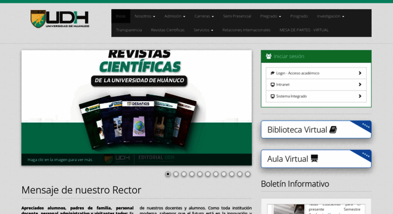 Access udh.edu.pe. UDH - Universidad de Huánuco, licenciado por SUNEDU ...