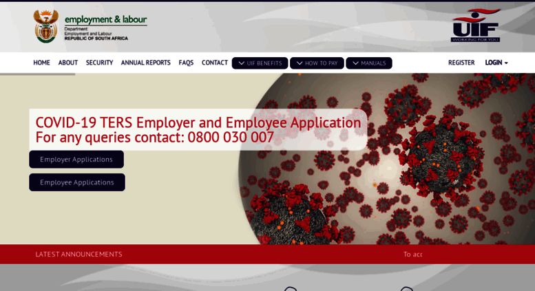 Access ufiling.co.za. Unemployment Insurance Fund