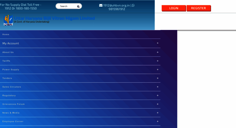 Access uhbvn.org.in. Home - Uttar Haryana Bijli Vitran Nigam(UHBVN)