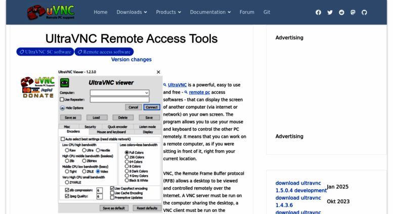 Access ultravnc.info. UltraVNC VNC OFFICIAL SITE, Remote Access ...
