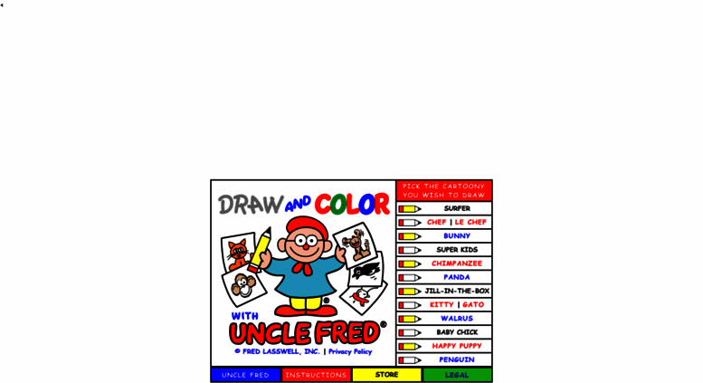 Access unclefred.com. Learn to Draw and Color Cartoonys and Funny ...