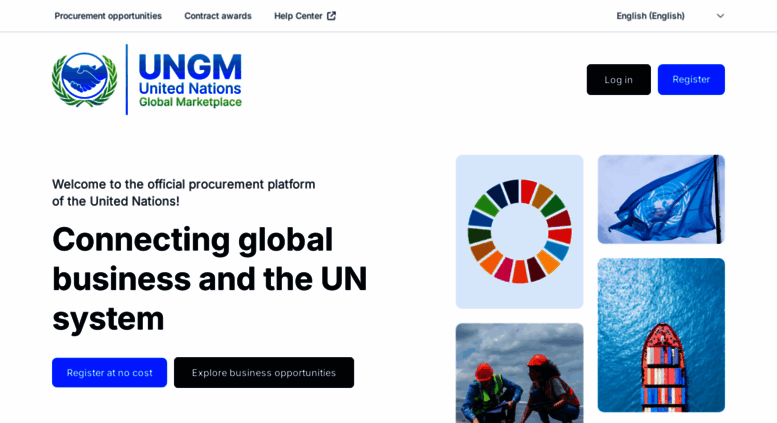 Access ungm.org. Welcome to the UNGM