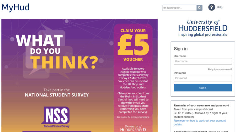Access uniportal.hud.ac.uk. MyHud Login