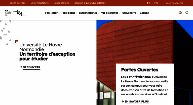 Access univ-lehavre.fr. UNIVERSITÉ LE HAVRE NORMANDIE - ULHN ...