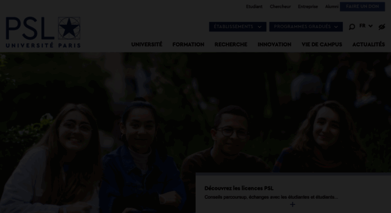 Access univ-psl.fr. Université PSL | PSL