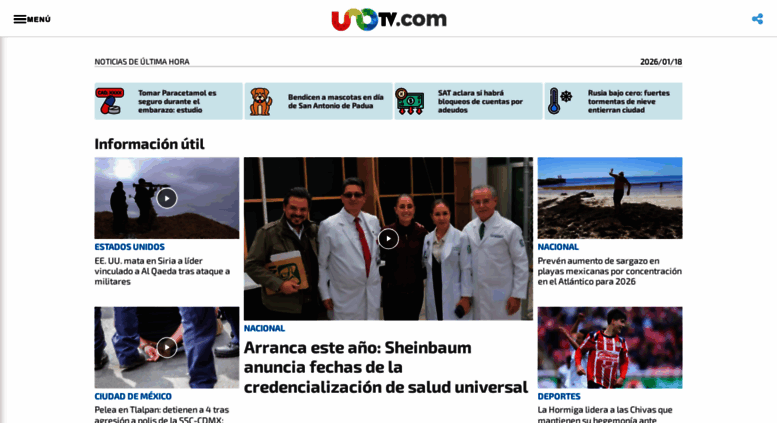 Access unotv.com. Últimas Noticias de hoy en México y el mundo en vivo ...