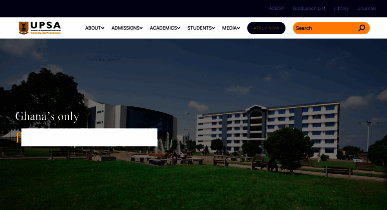 Access upsa.edu.gh. UPSA | University of Professional Studies, Accra