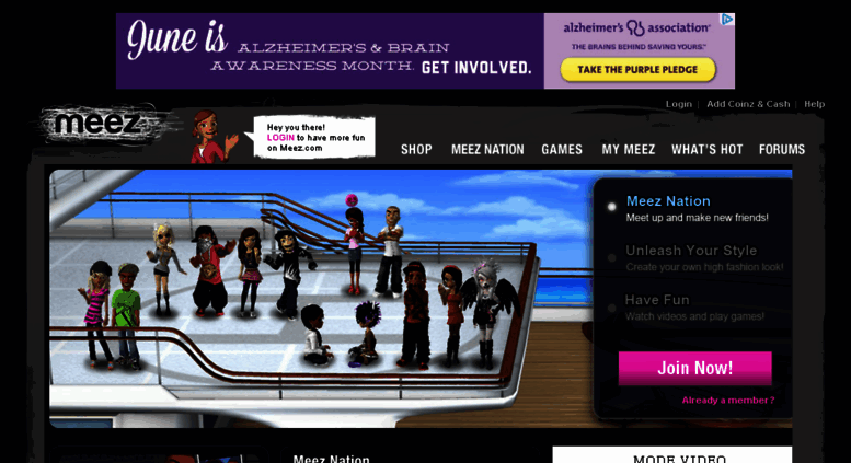 Access user.meez.com. Welcome to the Simcast News portal.