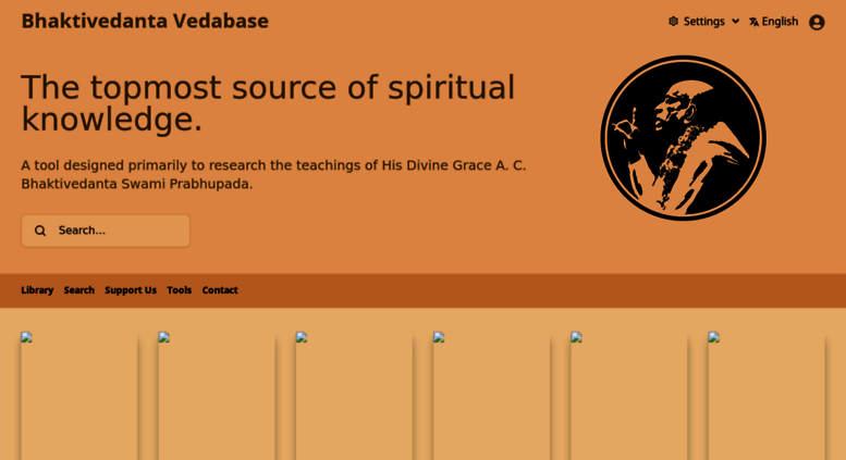 Access vedabase.com. Online Vedabase - The topmost source of spiritual knowledge