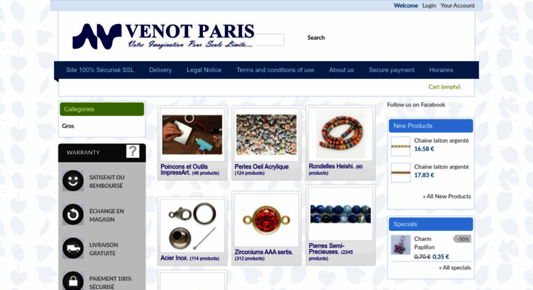 Access venot-paris.fr. Venot Fils