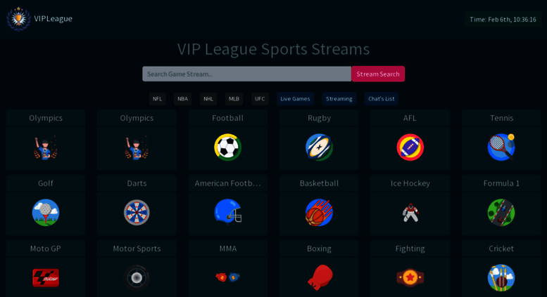Access vipleague.me. VIP League Free Sports Streaming & Schedule Online