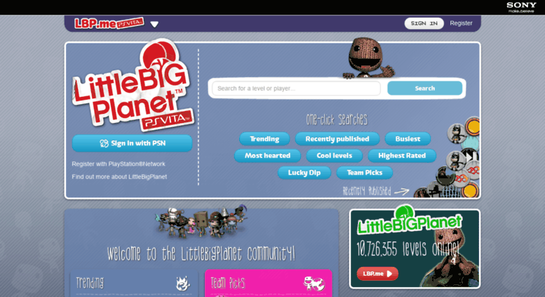 Access vita.lbp.me. LBP.me PS Vita