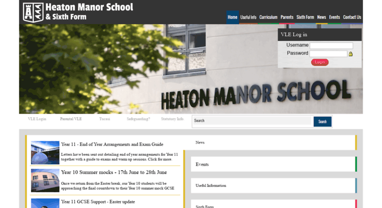 Access vle.heatonmanor.newcastle.sch.uk. Heaton Manor School and Sixth ...