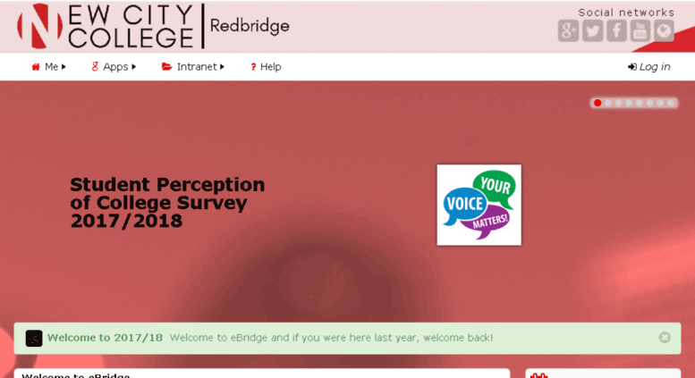 Access vle.redbridge-college.ac.uk. eBridge; New City College - Redbridge