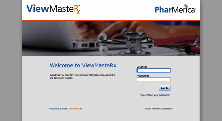 Access vmrx.pharmerica.com. Log On - ViewMasteRx v5