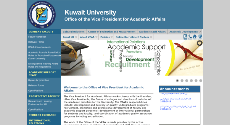 Access vpaa.kuniv.edu.kw. Vice President Academic Affairs