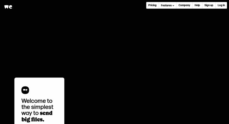 Access w-w.wetransfer.com. WeTransfer