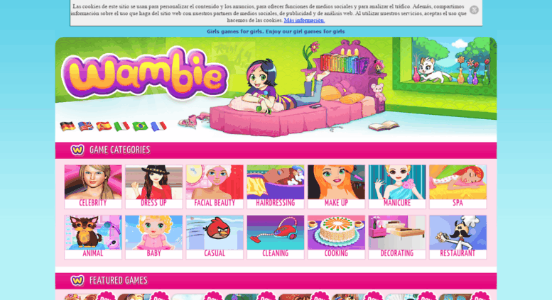 Access wambie.com. Girls games - girl games for girls