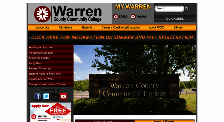 Access warren.edu. Warren County Community College | Warren County ...