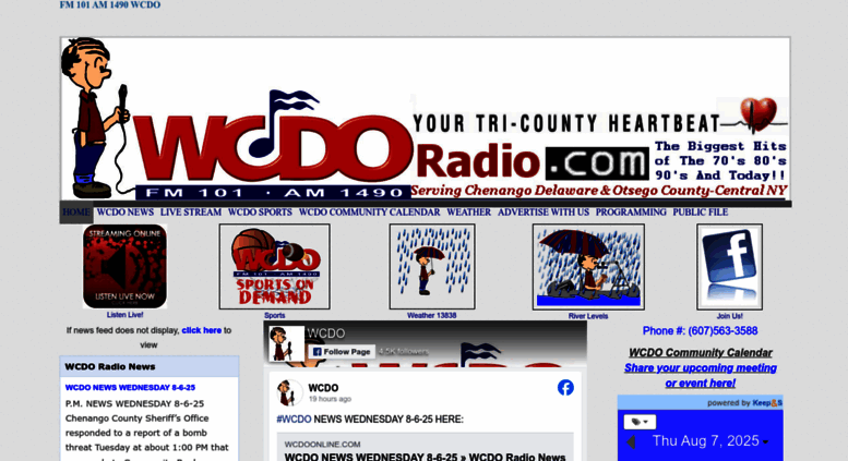 Access wcdoradio.com. FM 101 AM 1490 WCDO - WCDO Home
