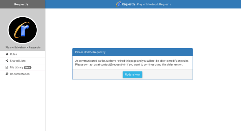 Access web.requestly.in. Requestly - Play with Network Requests
