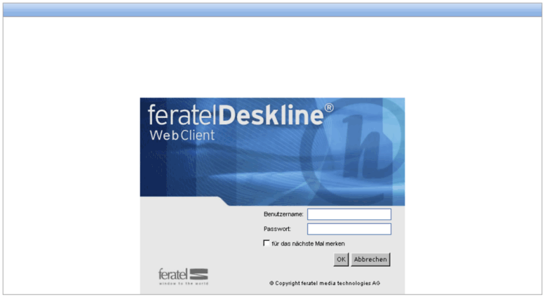 Access webclient.deskline.net. Feratel Maps