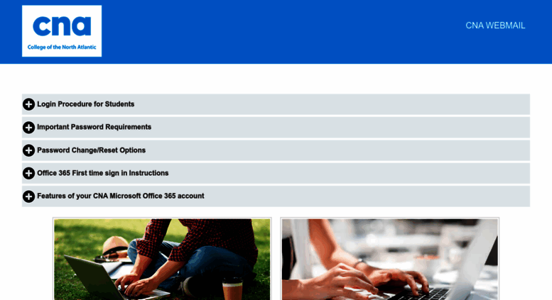 Access webmail.cna.nl.ca. College of the North Atlantic Webmail