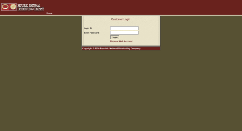 Access webtex.rndc-usa.com. RNDC - Customer Login