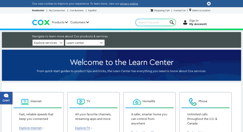 Access welcome.cox.com. Learn How To Use Your Cox Services | Cox
