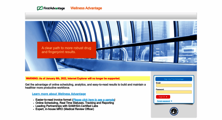 Access wellness.fadv.com. First Advantage Login