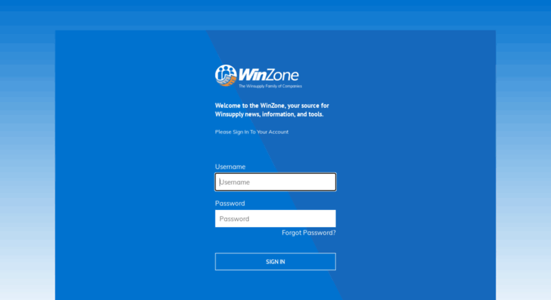 Access winzone.com. WinZone Log in