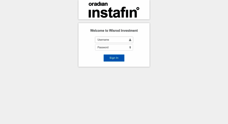 Access wisrod.instafin.com. Instafin - Login