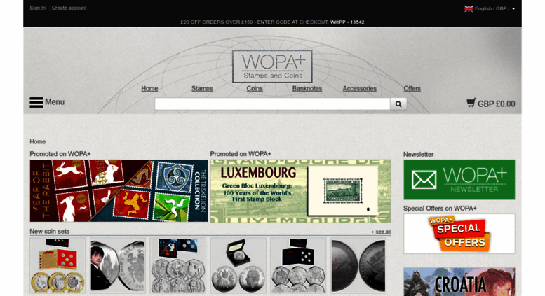 Access wopa-stamps.com. WOPA+ | Worldwide Stamps, Coins Banknotes and ...