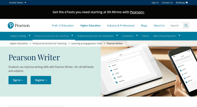 Access writer.pearsonhighered.com. Pearson Writer | Writing app with ...