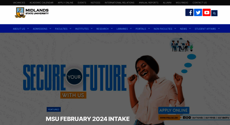 Access ww4.msu.ac.zw. Midlands State University