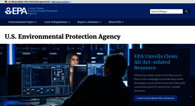 Access www3.epa.gov. United States Environmental Protection Agency | US EPA