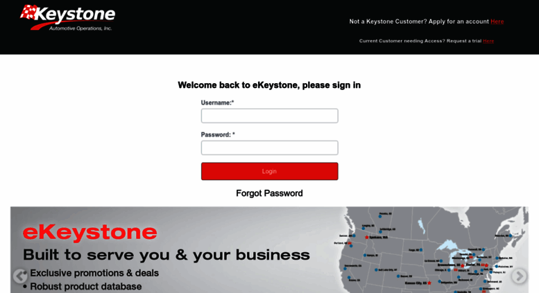 Access wwwsc.ekeystone.com. eKeystone - Login