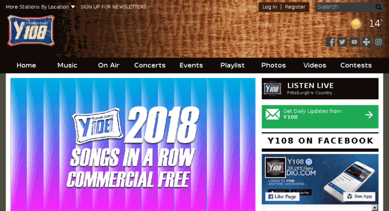 Access y108.cbslocal.com. Y108 FM - Pittsburgh Country Music - WDSY-FM ...