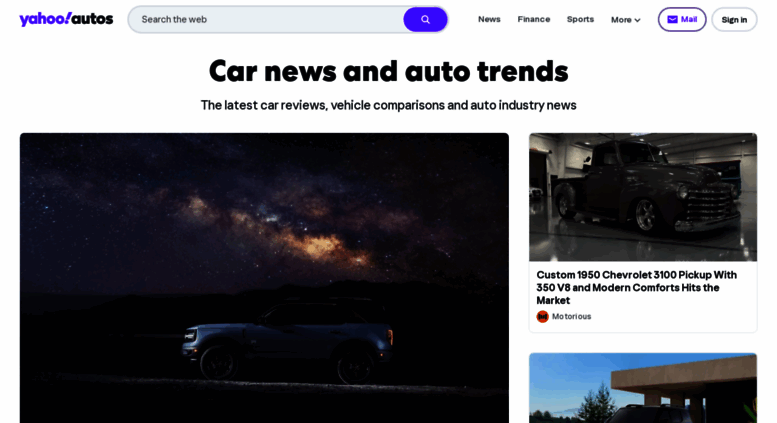 Access yahooauto.com. Yahoo Autos